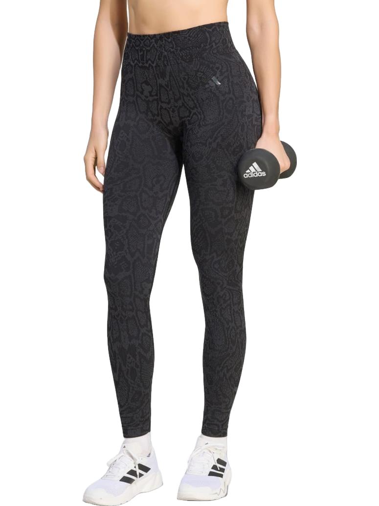 ADIDAS workout essentials knit snake full length leggings black 2xs